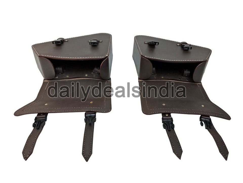 Fit For Royal Enfield GT 650 Mounting Rails With Leather Pannier Bags ...
