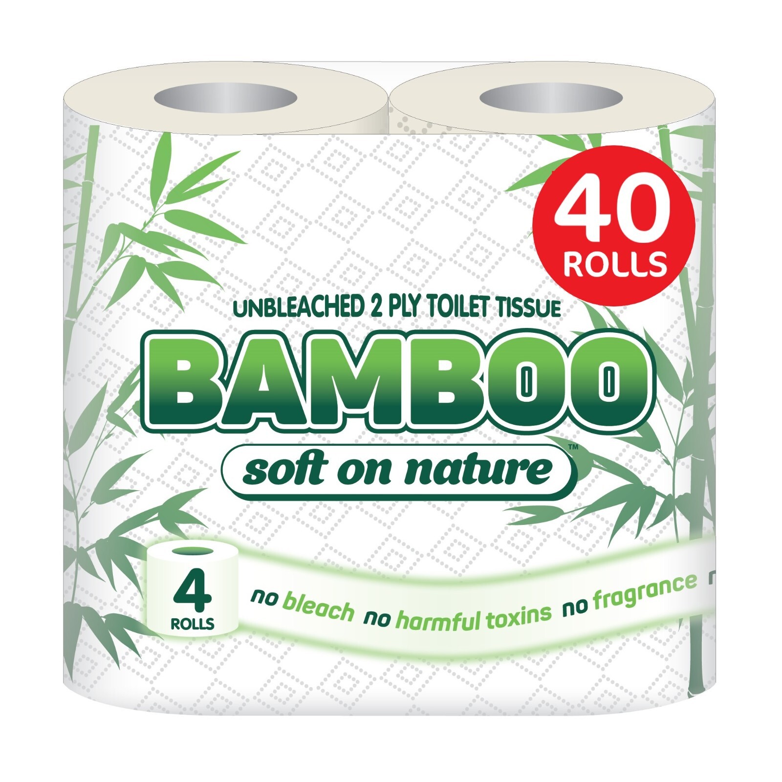 Bamboo Toilet Roll Eco Friendly Tissue Quilted Soft Paper 2 Ply Bulk ...