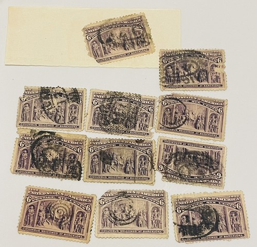 US Stamps Collection Scott # 235 - 6 Cent Columbian - Used 11 Stamps | eBay