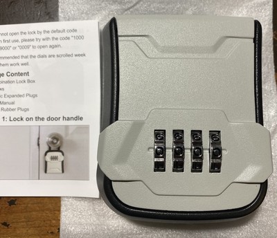 Lock Box, Key Lock Box Wall Mount & Portable Combination Lockbox with ...