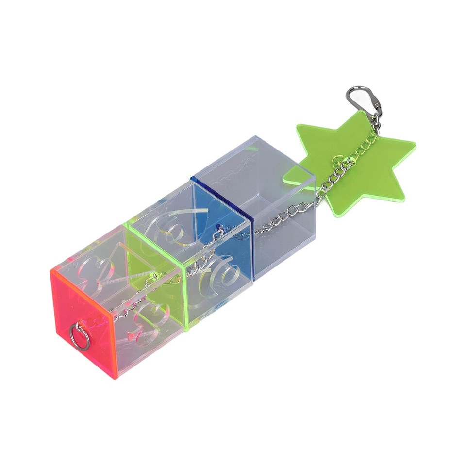 Pet Bird Foraging Box Transparent Pet Bird Foraging Toys For Pet Birds ...