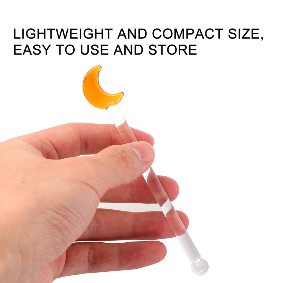 5pcs Clear Swizzle Stick Glass Mixer Portable Mixing Stick Creative ...