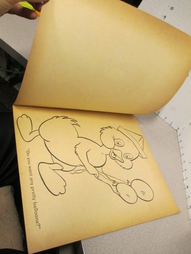 DINKY DUCK Terrytoons 1950s large coloring book unused,16pg comic ...