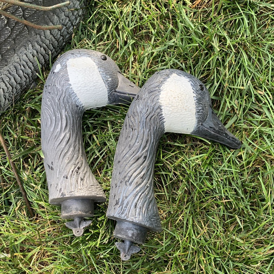 2 Vintage Rubber Carrylite Canadian Goose Mold Decoy Hunting Made In ...