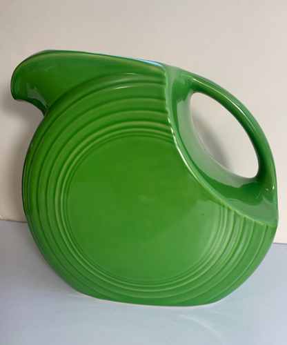 Vintage Fiesta Ware Large Disk Pitcher Grass Green 67oz., Excellent ...