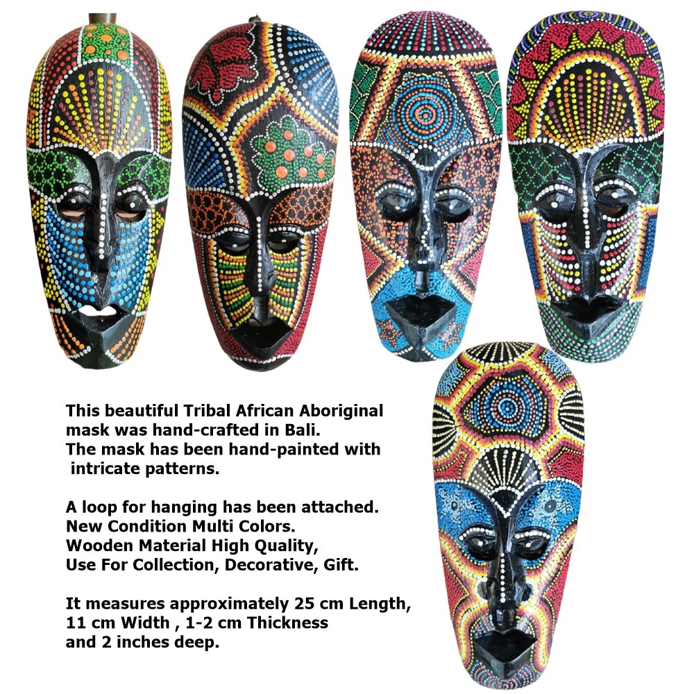 Australian Aboriginal Masks Black White Silhouettes Of Traditional