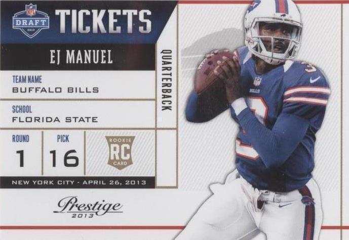 2013 Panini Prestige - Nfl Draft Tickets EJ Manuel #4 (RC) for sale ...