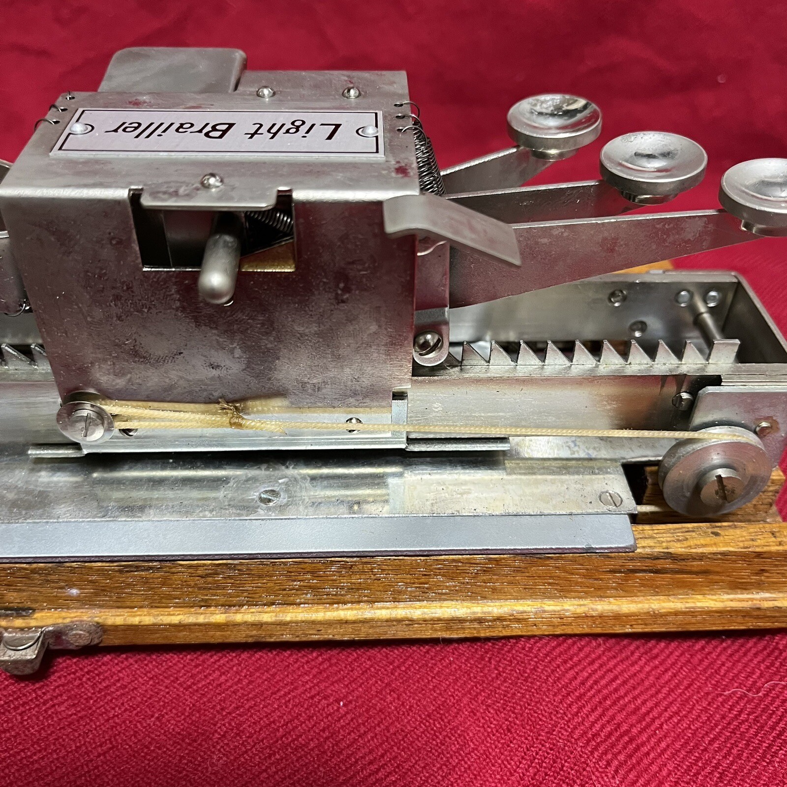 Light Brailler Old Typewriter for create braille JP antique wood Tested ...