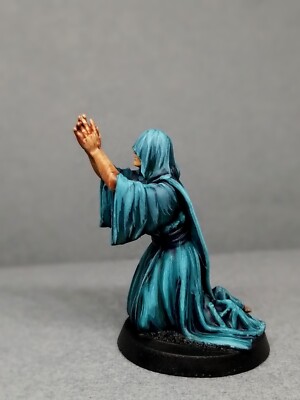D&d Sect Cultist Blue Robes Painted Miniature Evil/Good Fantasy ...