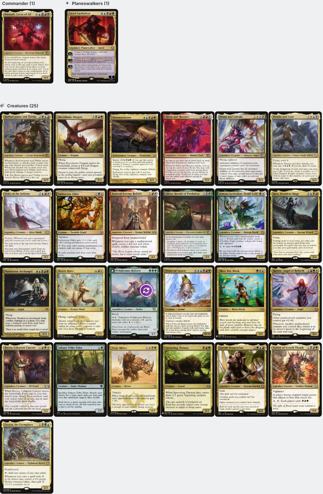 Omnath, Locus of All GOLD CARDS FIVE COLOR Magic MTG Custom Commander ...
