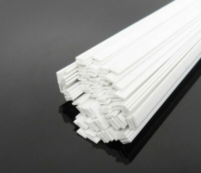 ABS Flat Bars 3x1.5 / 4x2 / 5x1.5mm Styrene Plastic Strips Rods Length ...