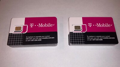 T-Mobile 4G LTE Sim Card Tmobile 3 IN 1 TRIPLE CUT Standard Micro Nano ...