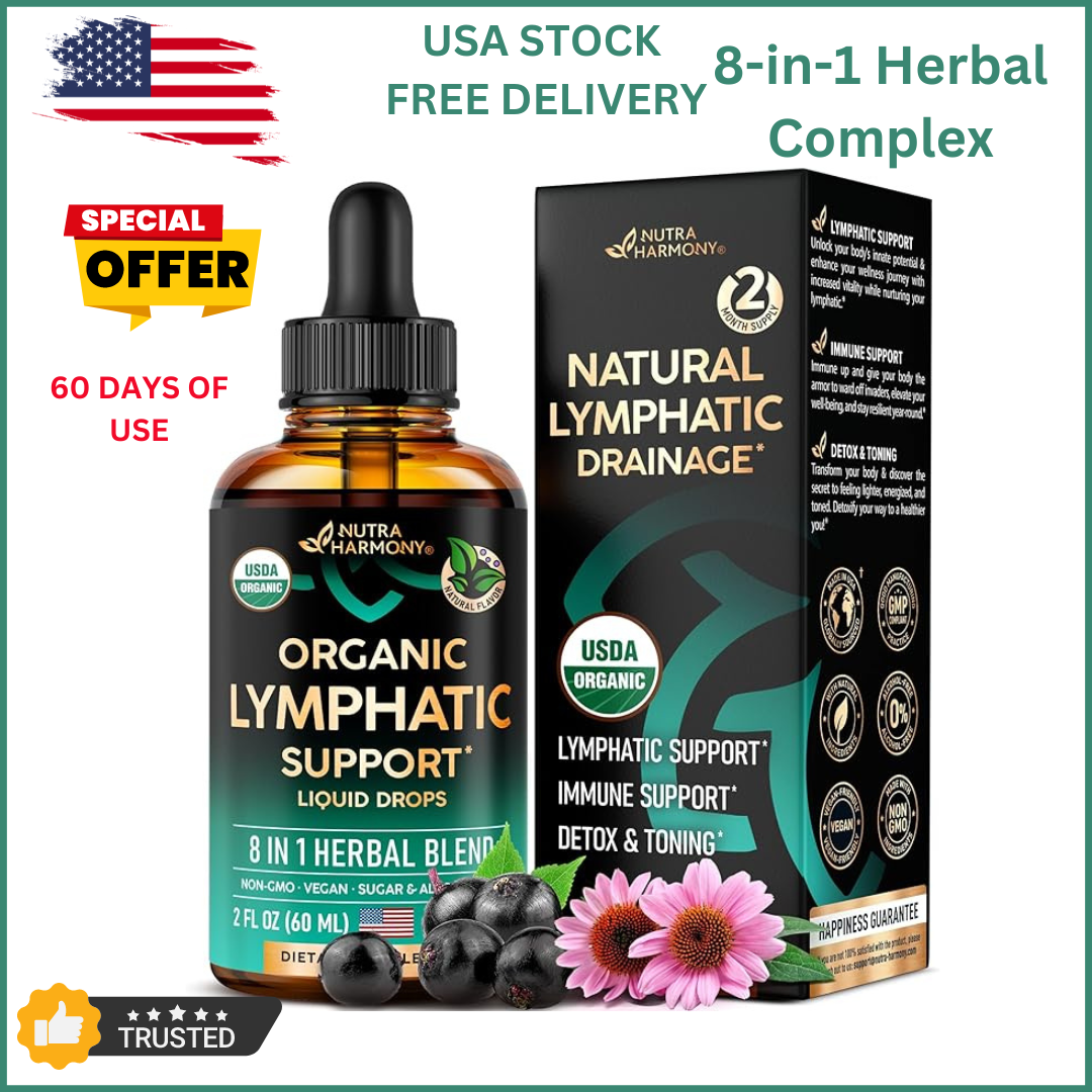 Lymphatic Certified Organic Drainage Drops Herbal Cleanse Support ...