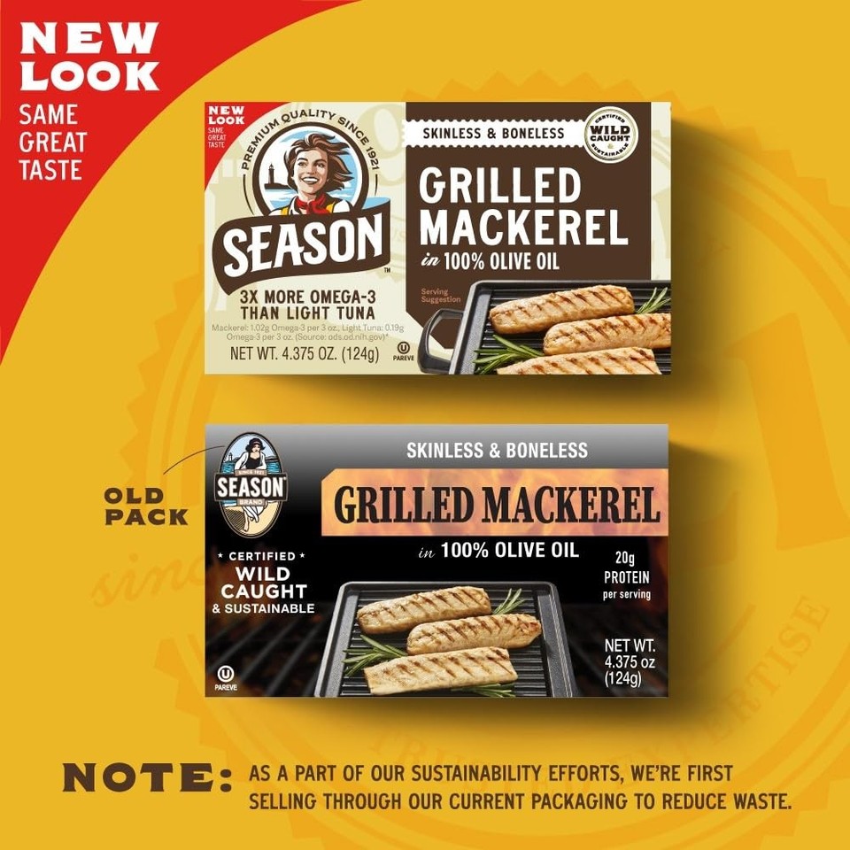 Season Grilled Mackerel in Olive Oil - Skinless & Boneless Mackerel ...