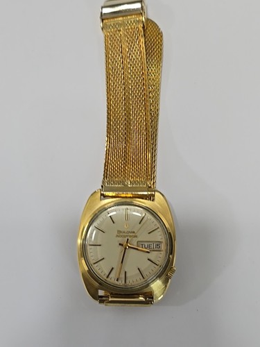 VINTAGE BULOVA ACCUTRON MEN'S 2182 WATCH 10KT GOLD PLATE(Lot-209) | eBay