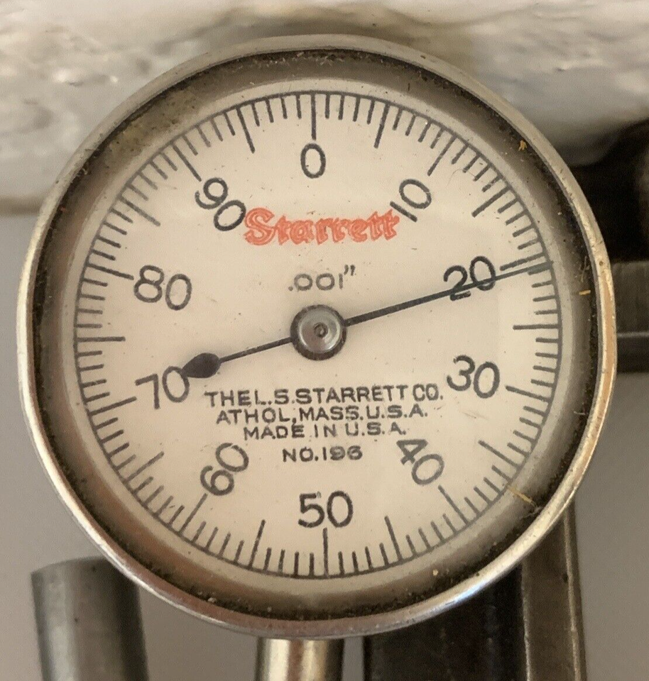 Starrett NO. 196 Universal Dial Test Indicator In Wood box | eBay