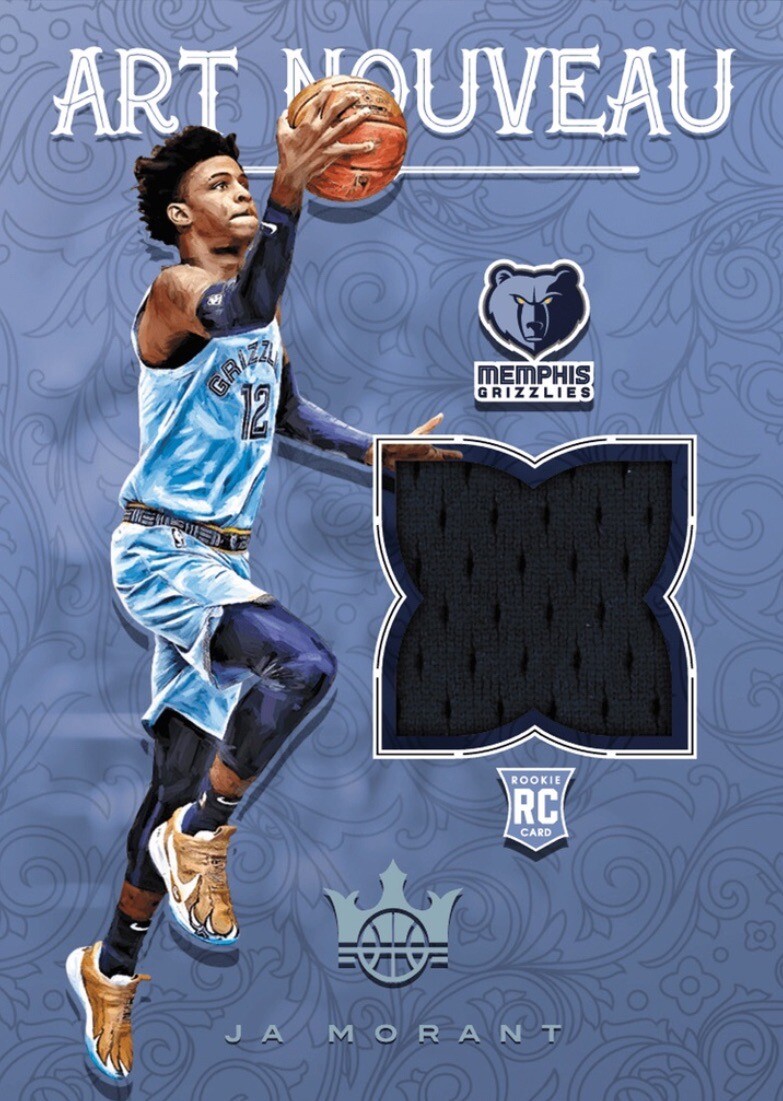 2019 Court Kings Ja Morant Art Nouveau Patch Rookie RC NBA Dunk Digital ...