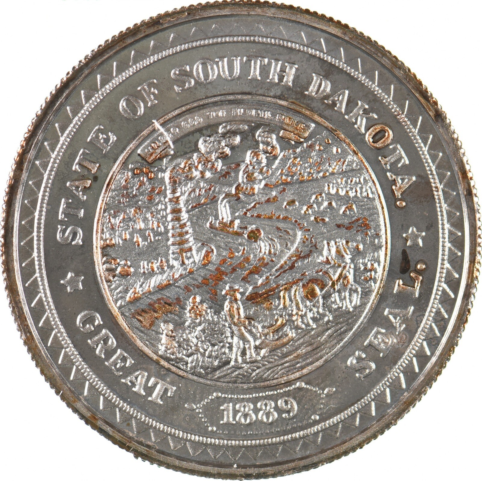 Rare Silver 1 Oz. State Of South Dakota Silver Round .999 Fine Silver *637 | eBay