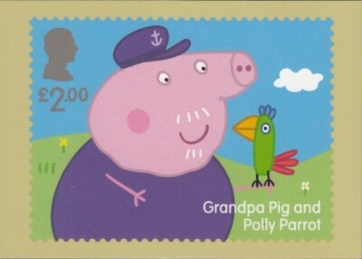 GREAT BRITAIN "Peppa Pig" Grandpa Pig & Polly Parrot Royal Mail PHQ ...