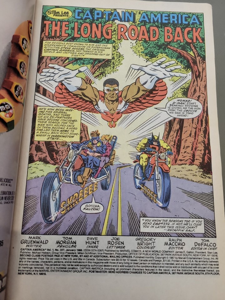 CAPTAIN AMERICA Vol.1/No.337 - 1ST APP's - HOMAGE COVER - SEE ...