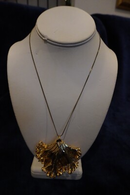 Vintage Golden Lettuce Charm Necklace | eBay