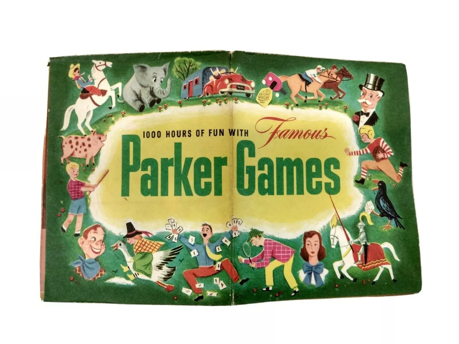 1950s Parker Brothers Board Games Brochure 1000 Hours of Fun with ...