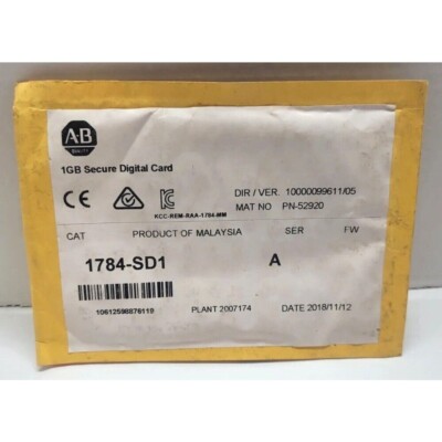 NEW Allen-Bradley 1784-SD1 Secure Digital Card 1784SD1 FREE SHIP | eBay