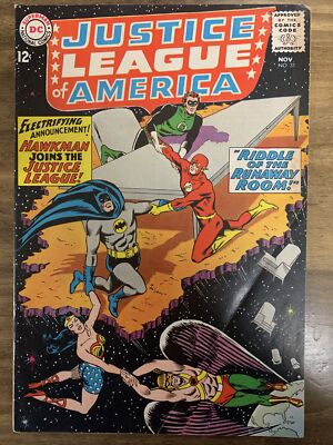 Justice League of America #31 (DC, 1964) Hawkman Joins JLA Mike ...
