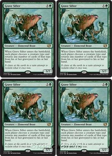 4x GRAVE SIFTER Commander 2014 MTG Green Creature — Elemental Beast ...