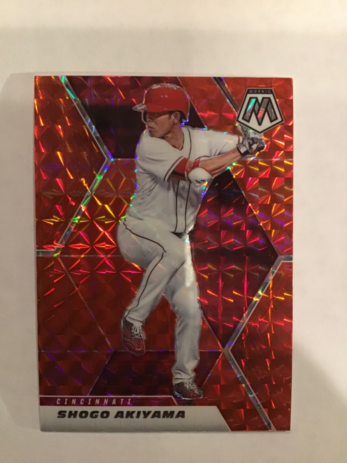 2021 Panini Mosaic Shogo Akiyama Red Reflective Cincinnati Reds #177 | eBay