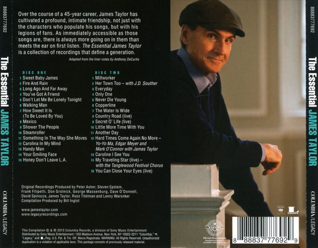 JAMES TAYLOR (VOCALS) - THE ESSENTIAL JAMES TAYLOR [SONY] NEW CD ...