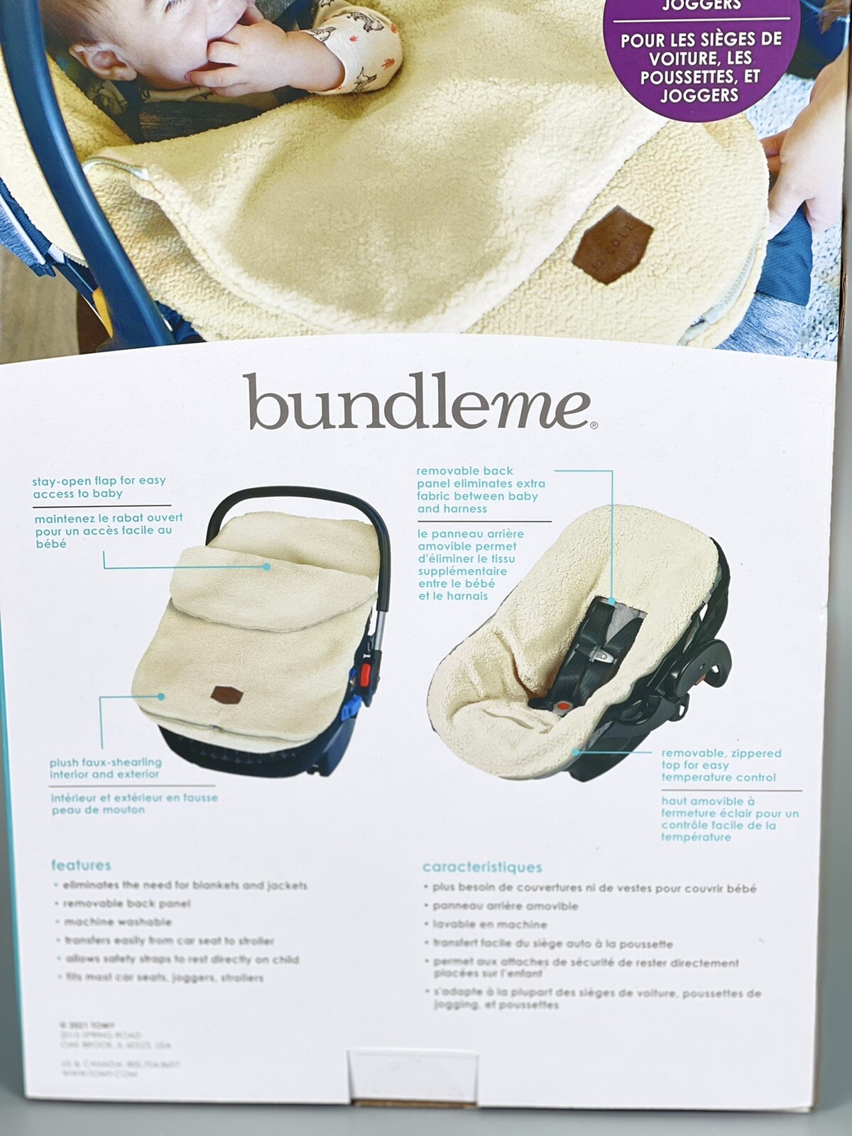 JJ Cole Bundle Me Car Seat Stroller Cover Baby Bunting Bag Plush Faux ...