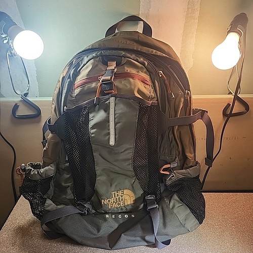 The North Face Backpack Recon Flexvent Army Green Outdoor Hiking School ...
