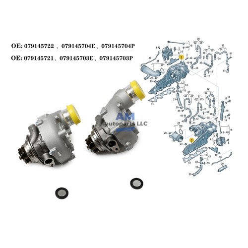 2 Turbo L&R Fit For Audi A6 C7 A8 D4 S6 S7 4.0TFSI quattro 079145721 ...