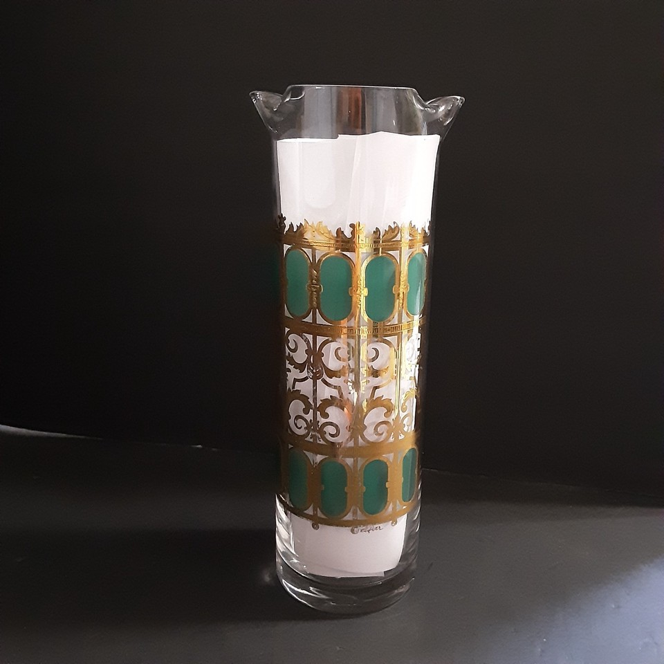 1960s Culver Ltd Barware Cocktail Martini Pitcher Valencia Pattern 22 K ...