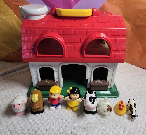 1999 Rare Redbox Barn Playset With Little People And Farm Animals | eBay
