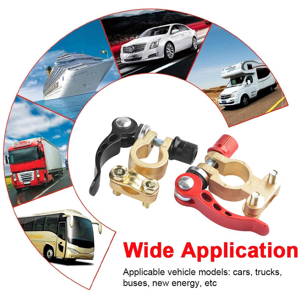 2X 12V Car Battery Terminals Clamps Quick Release Connectors Caravan ...