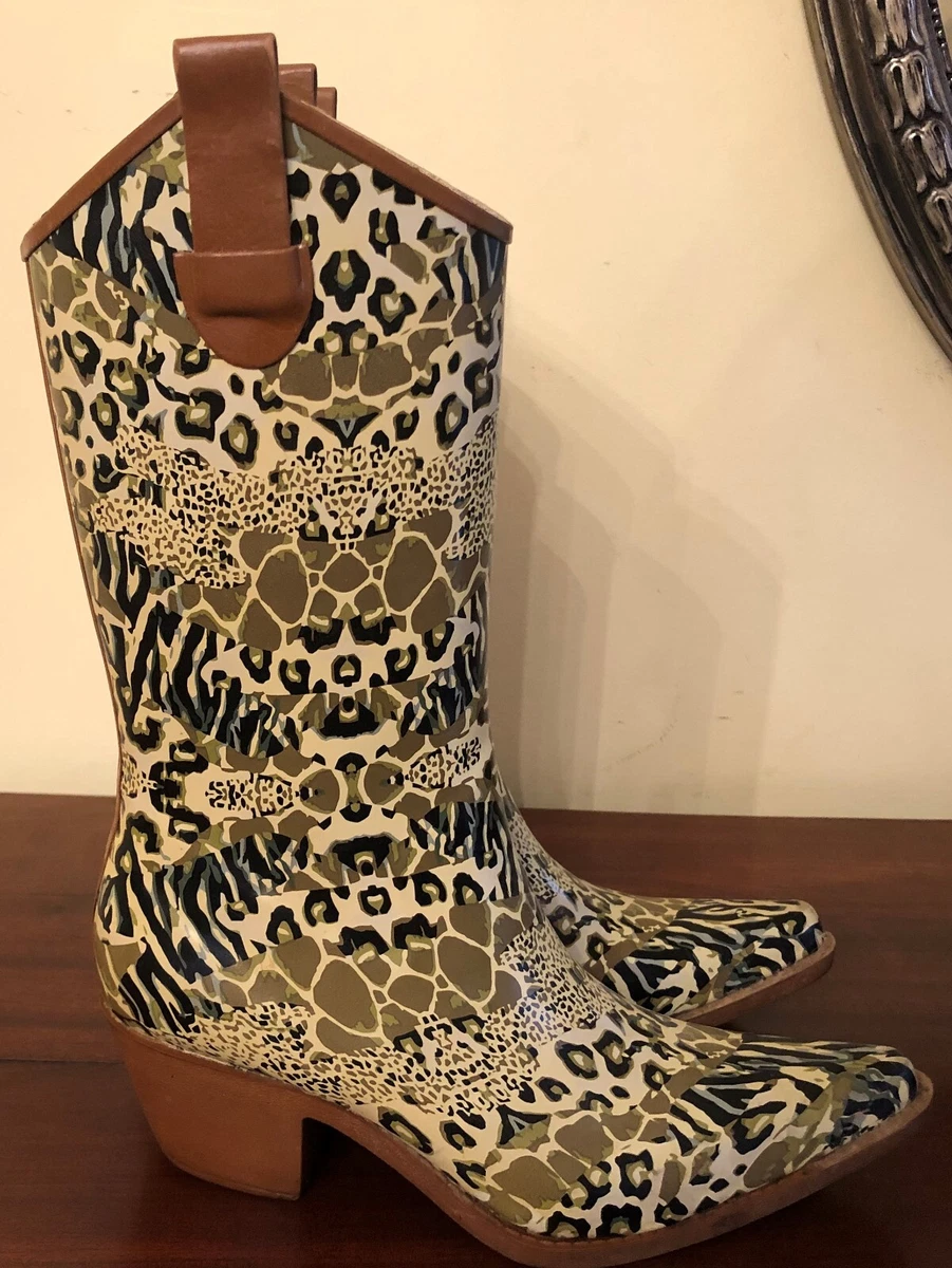 Cow Rubber Boots For Girls Pattern