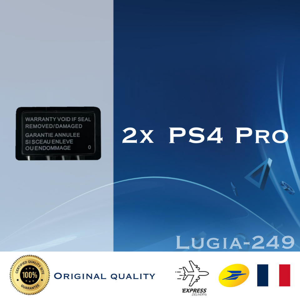 Autocollants Garantie PS4 (x2) - Warranty Stickers PS4 (Pro / Slim ...
