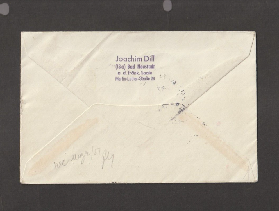 Germany 1957 Glider Flight Cover Zwickau East Germany to New York ...