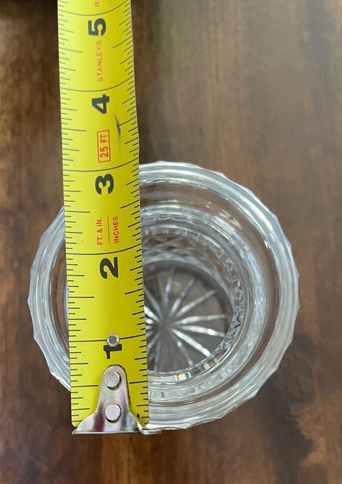 Vintage Crystal jam jar, condiment container with lid and crystal spoon ...