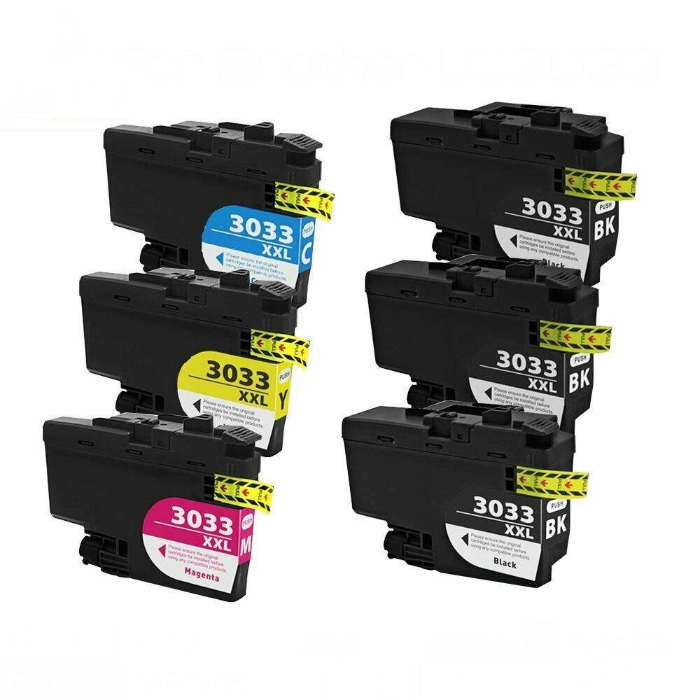 6 PACK LC3033 XXL BLACK&COLOR INK compatible For Brother MFC-J995DW MFC ...