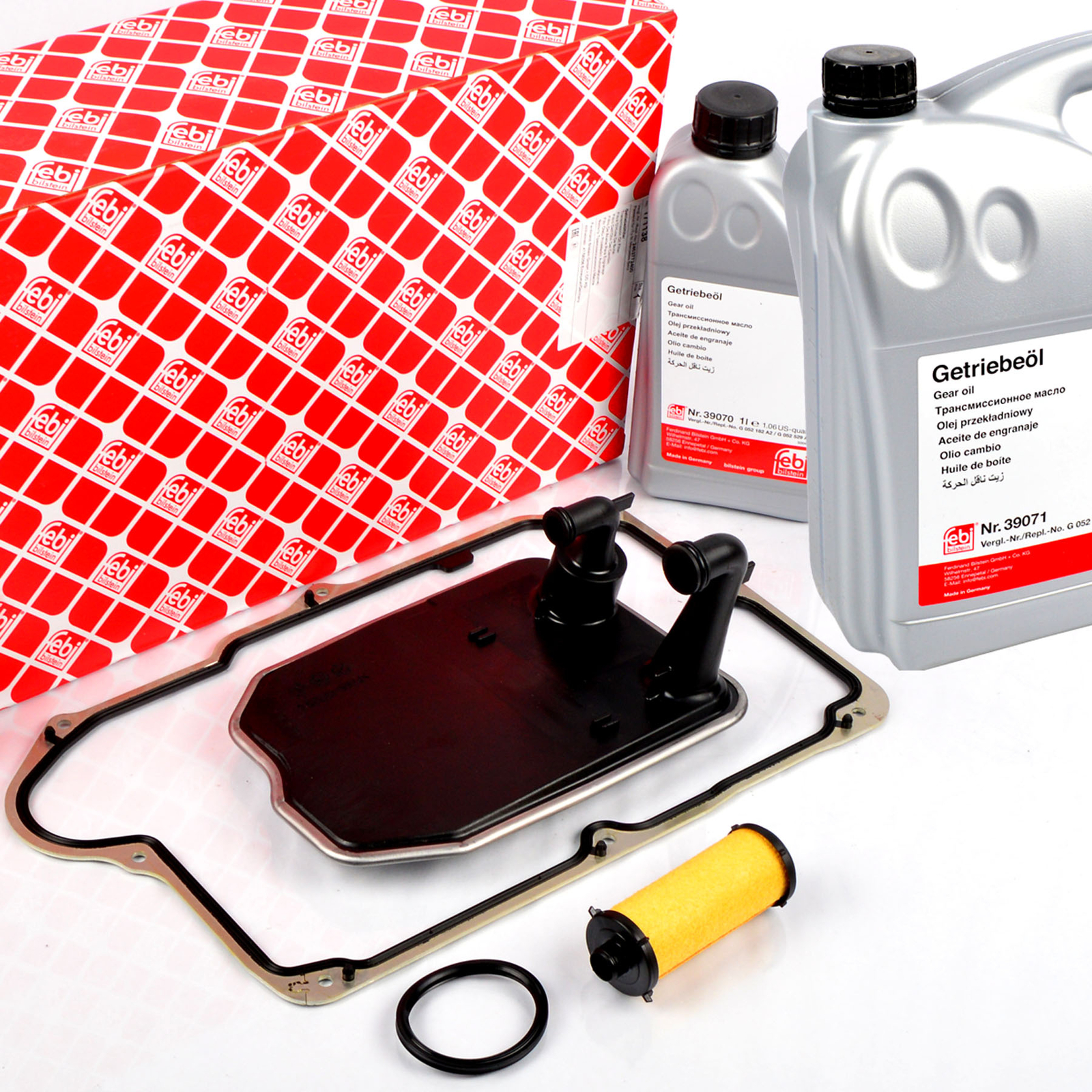 FEBI Ölwechsel Satz Öl 724.0 Automatikgetriebe für MERCEDES C117 W176 ...