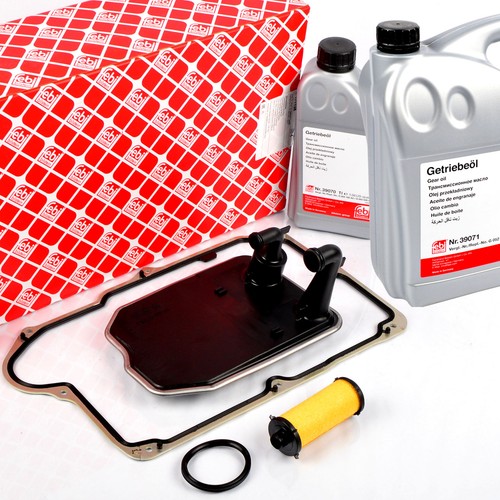 FEBI Ölwechsel Satz Öl 724.0 Automatikgetriebe für MERCEDES C117 W176 ...