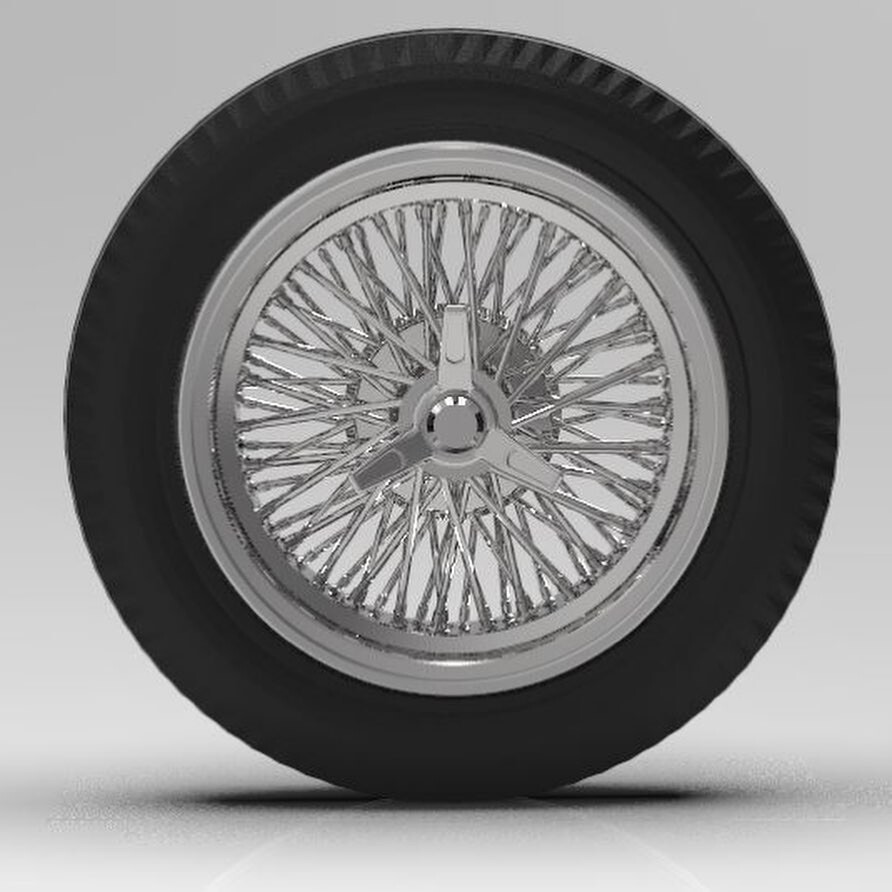 1:25 19” Wire Wheels On Big And Little Vintage Tires | eBay