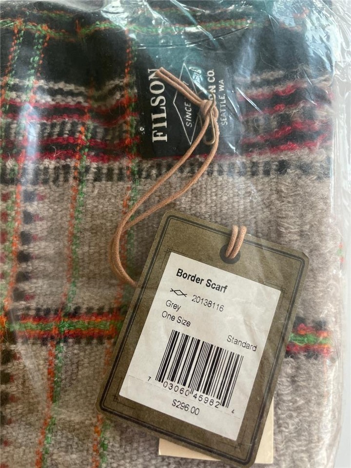 Filson Wool Traditional Khadi Indian Large Border Scarf Hand Woven $296 ...