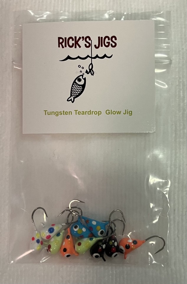 Rick's Jigs Tungsten Ice Fishing Glow Jigs for Panfish Trout Crappies C 5mm | eBay