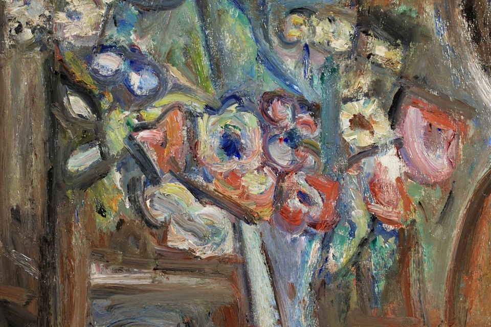 PINCHUS KREMEGNE (1890-1981) LARGE SIGNED FRENCH OIL CANVAS ECOLE PARIS ...