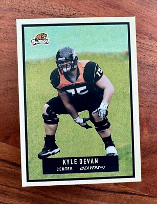 Kyle DeVan Custom Art Football Card 1951 Topps Magic Design Beavers ...
