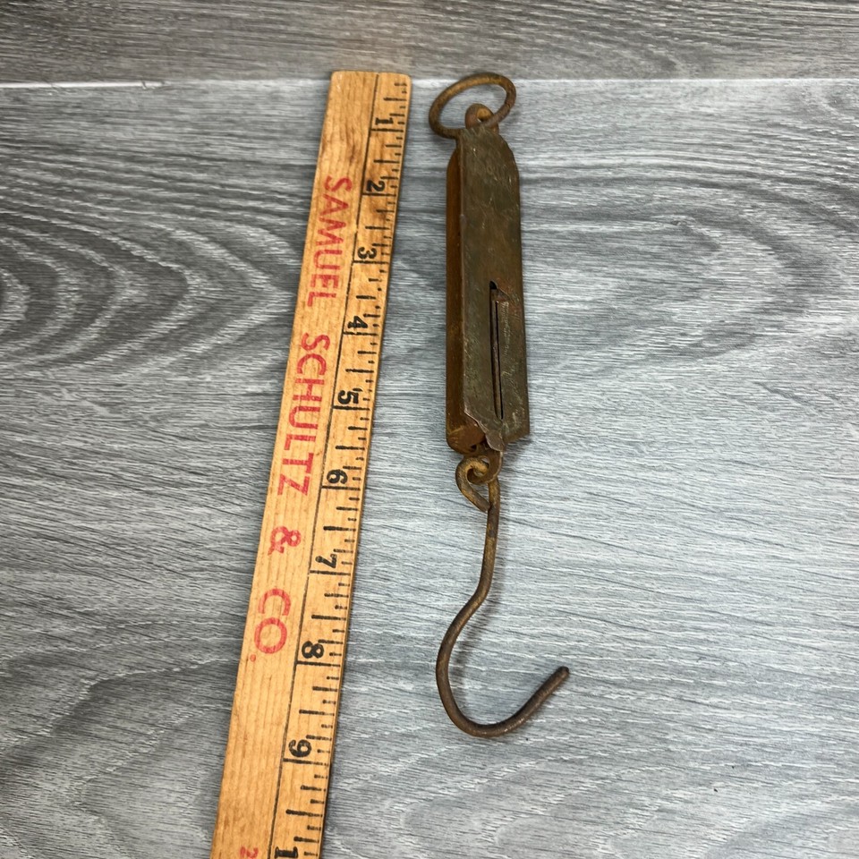 Vintage B&W Co Spring Balance Hanging Hook Scale 25 LB Needs Cleaning ...